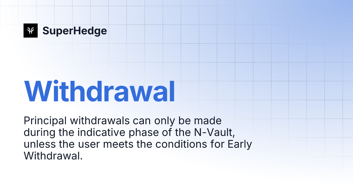 Withdrawal | SuperHedge